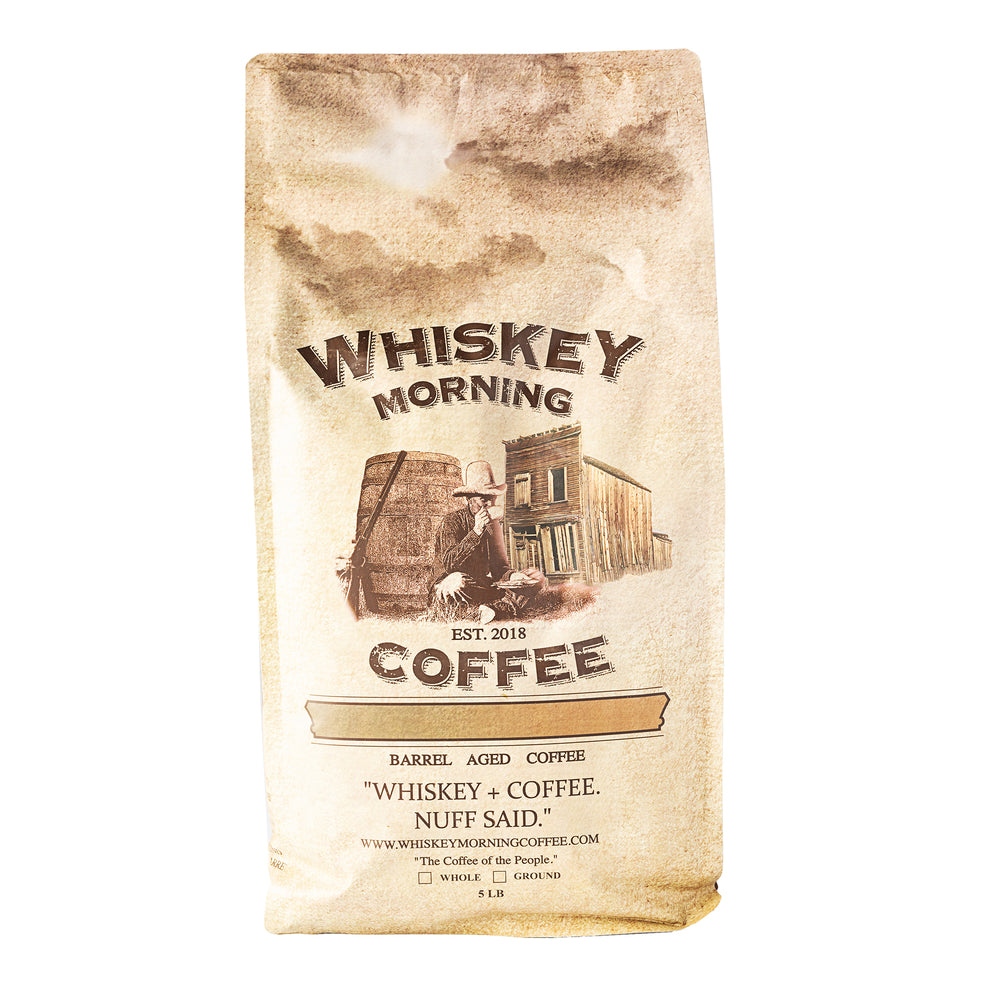 Whiskey Barrel Aged Coffee: Whiskey Morning Coffee